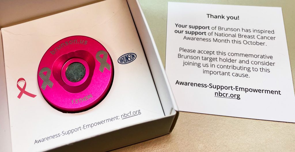 Brunson Issues Pink SMR Target Holders to Raise Breast Cancer Awareness ...