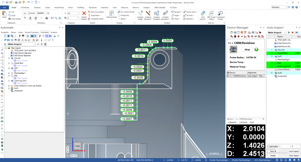 Verisurf software is built on the Mastercam platform. – Metrology and ...